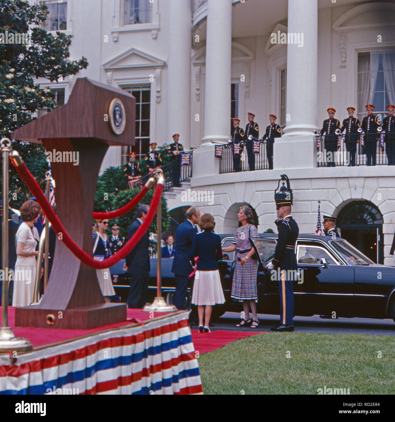 Bundespräsident Walter Scheel bei einem Besuch in Washington DC, USA ...