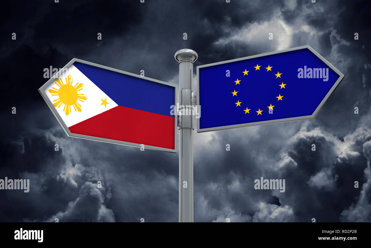 Philippines and European Union guidepost. Moving in different ...