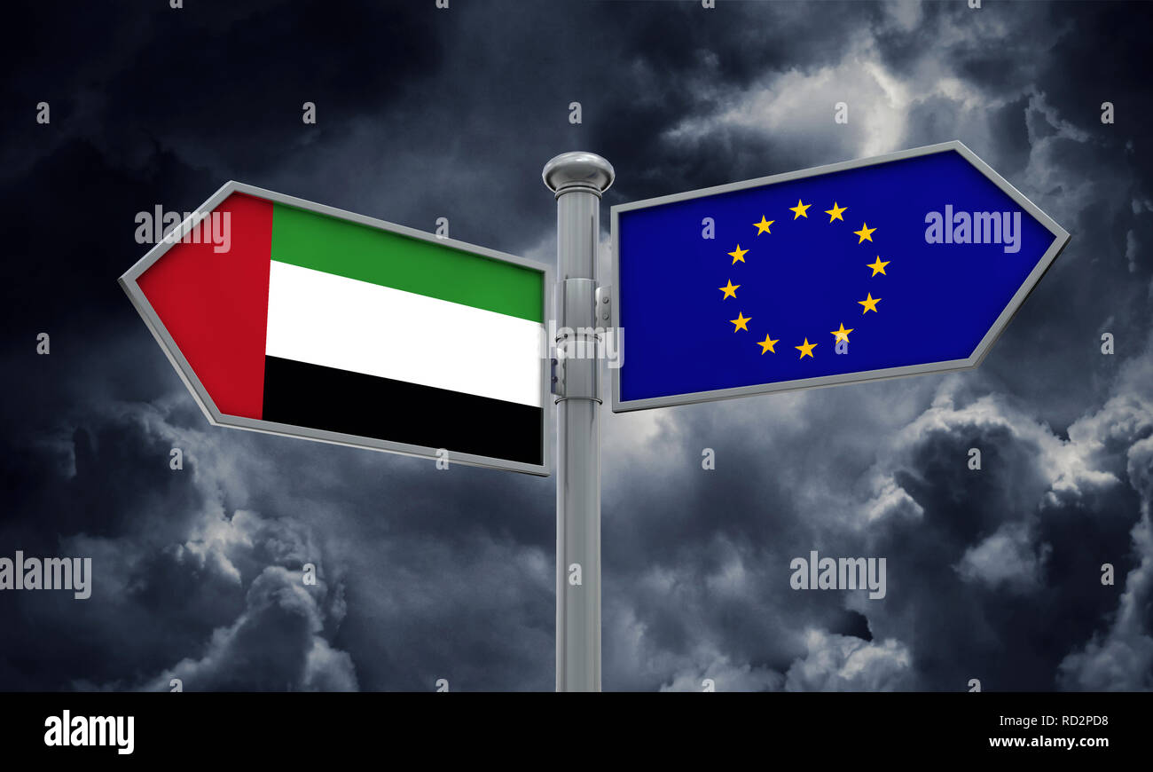 United Arab Emirates and European Union guidepost. Moving in different ...
