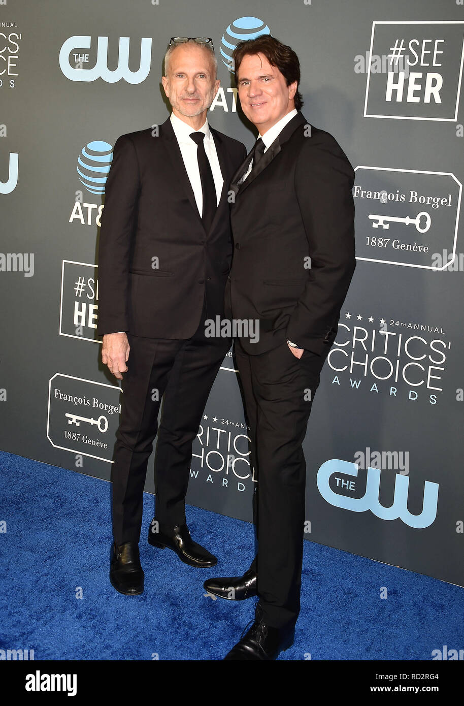 SANTA MONICA, CA - JANUARY 13: John DeLuca (L) and Rob Marshall arrive ...