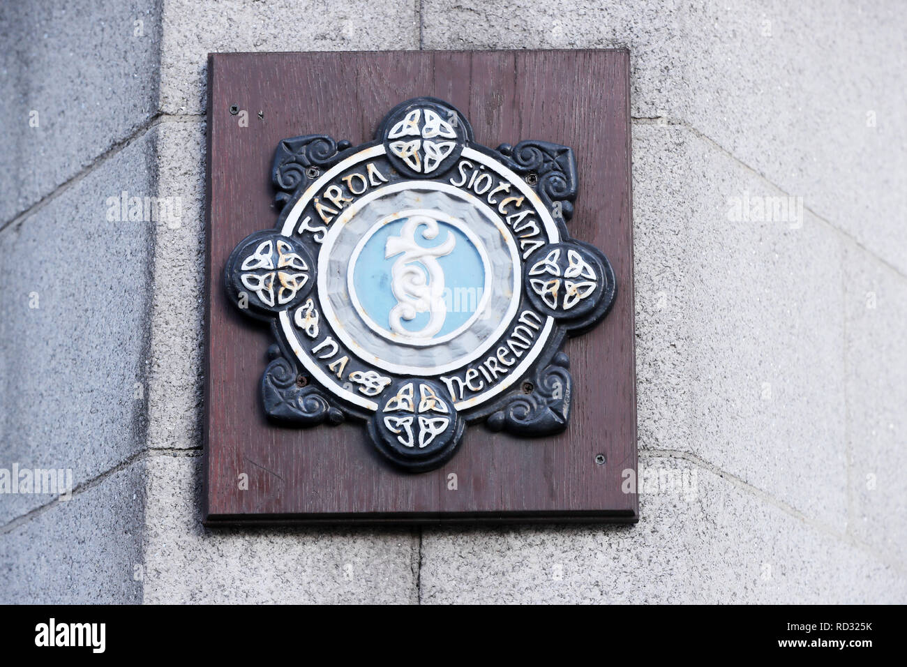 A stock picture of the Garda badge logo on Dublins Searse Street ...