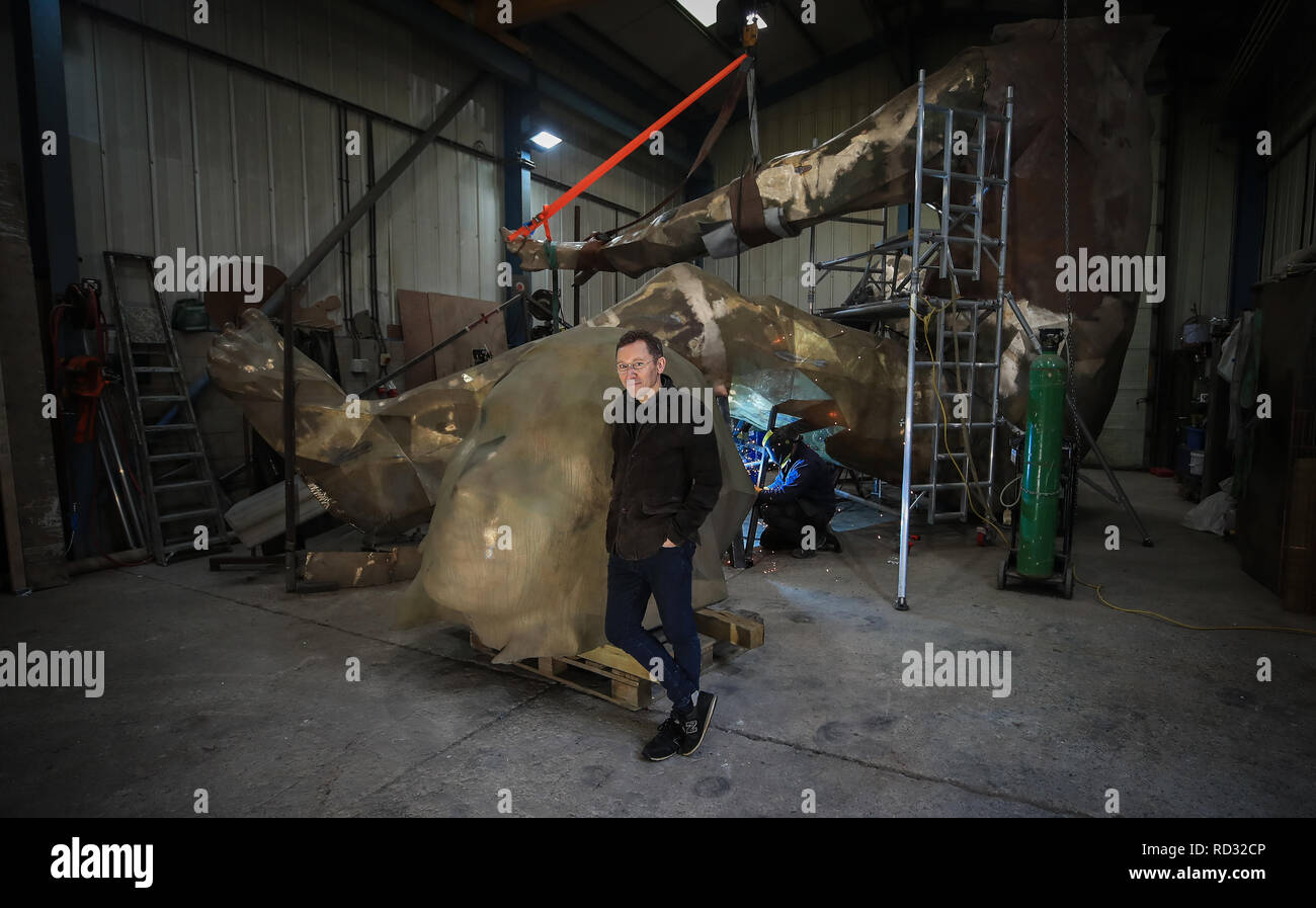 "Messenger' a 23 foot by 30 foot sculptor by artist Joseph Hillier ...
