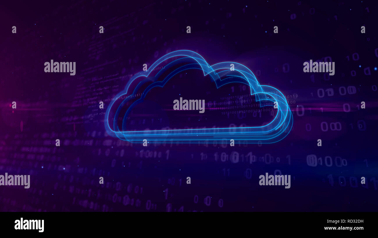 Data Storage In Cyberspace Abstract Concept 3d Contour Of Cloud Icon
