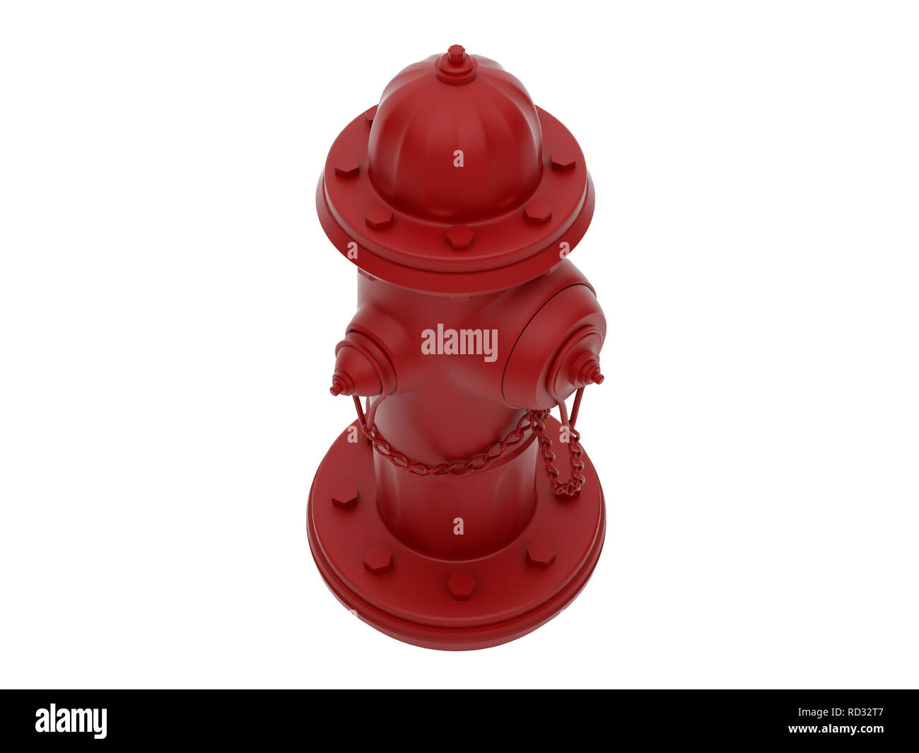 Vintage Red Fire Hydrant isolated over white. High resolution image ...
