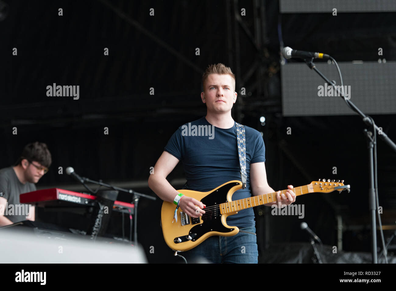Tide lines band on stage at the Bearded Theory festival Stock Photo - Alamy