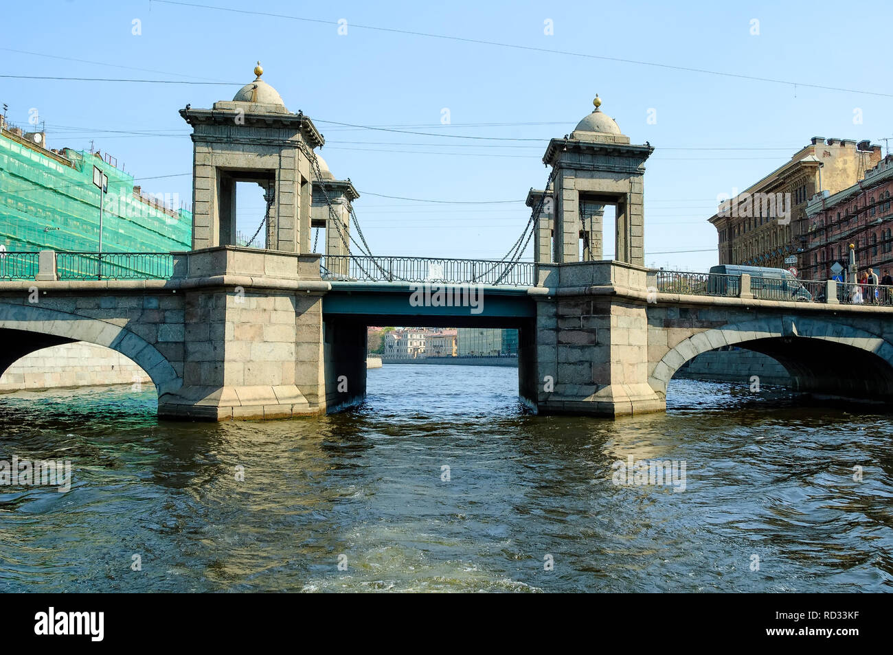 Saint-Petersburg, Russia - May 13, 2006: Lomonosov Bridge through ...