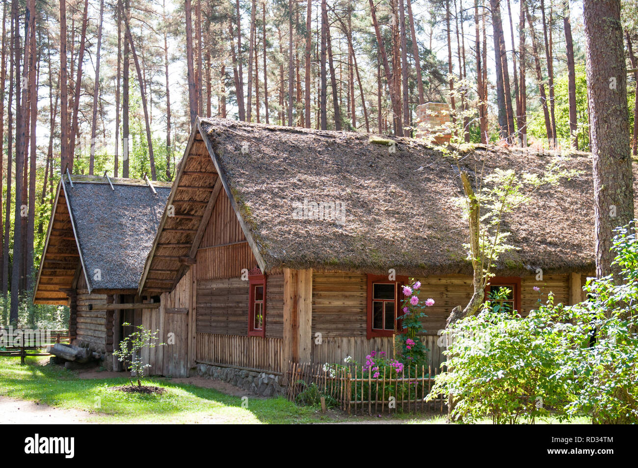 Ancient construction in the forest in summer Stock Photo - Alamy