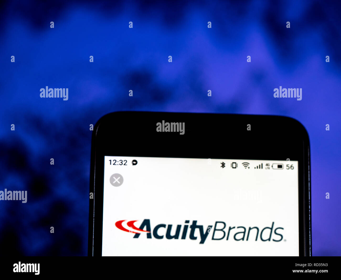 Acuity Brands Company logo seen displayed on smart phone Stock Photo ...