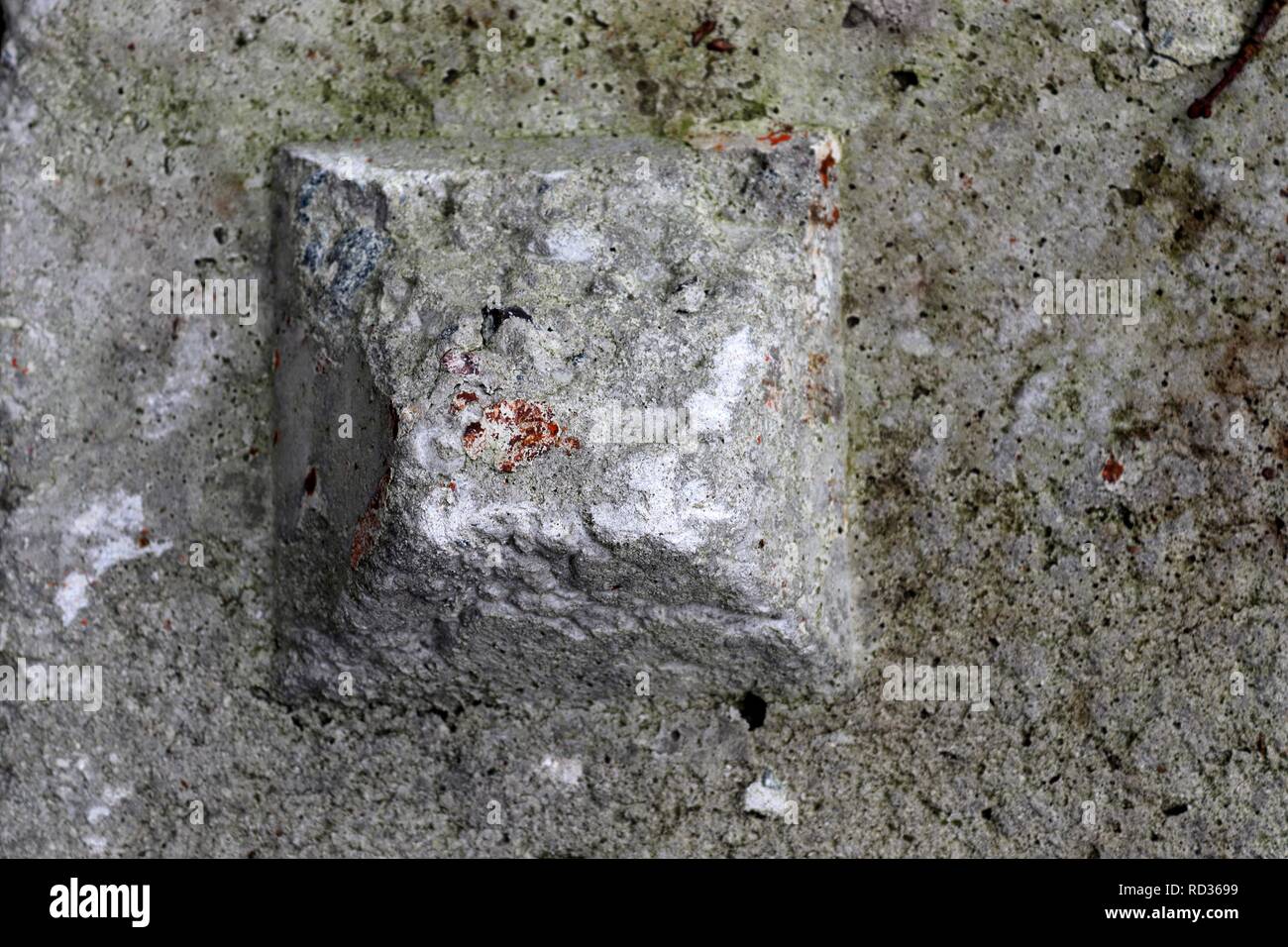 Close up high resolution surface of detailed concrete wall structures ...