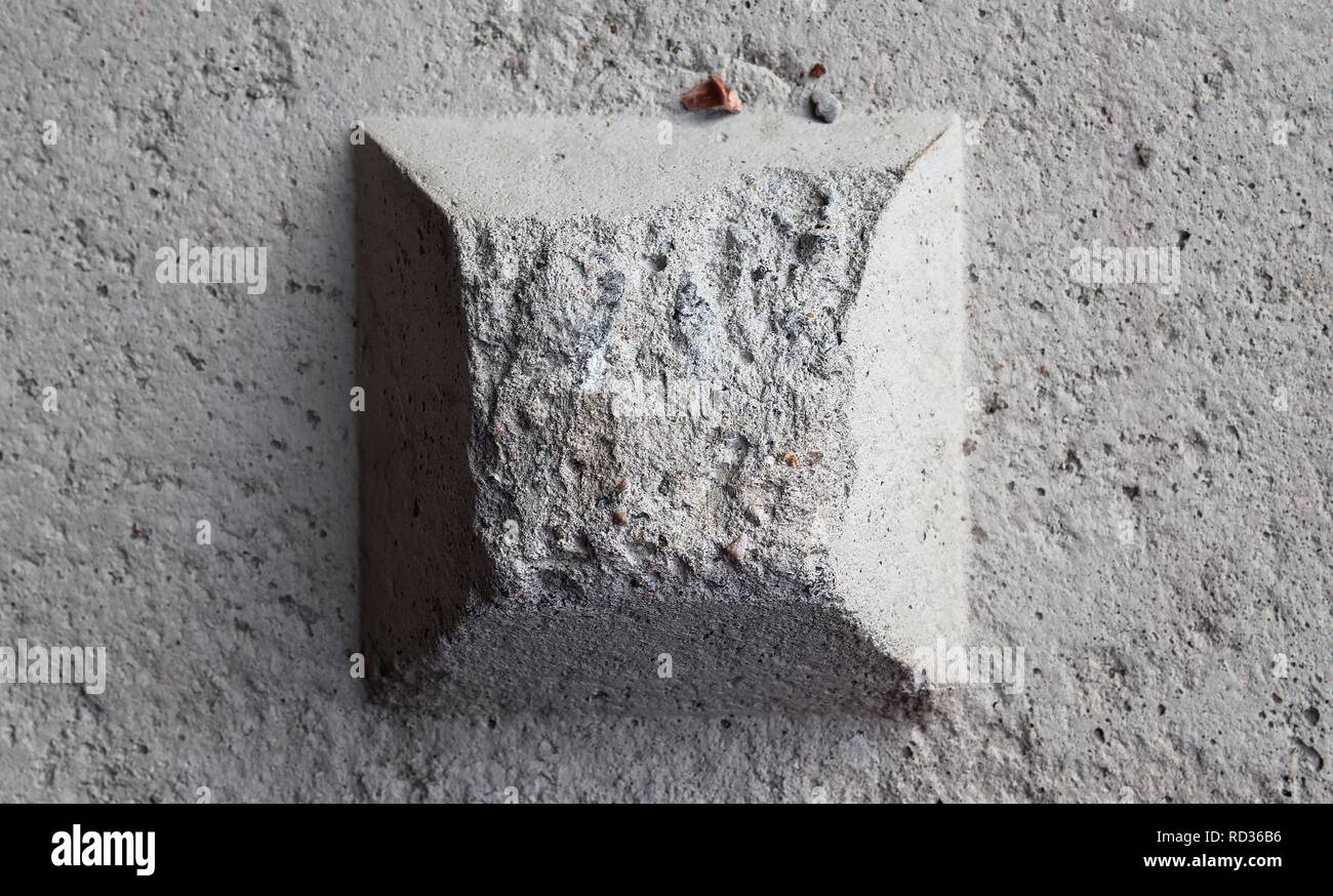 Close up high resolution surface of detailed concrete wall structures ...