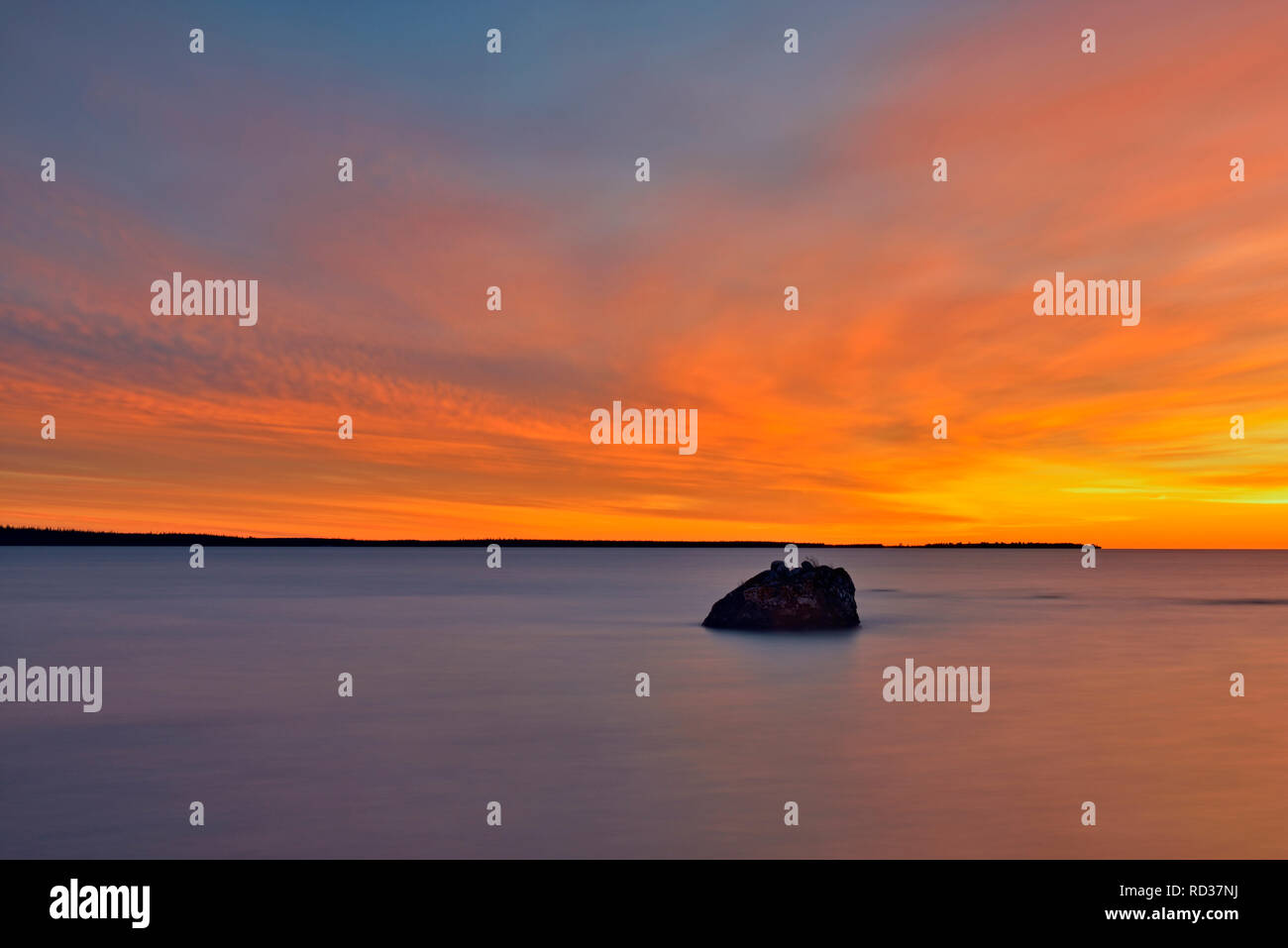 Ennadai Lake at sunrise, Arctic Haven Lodge, Ennadai Lake, Nunavut ...