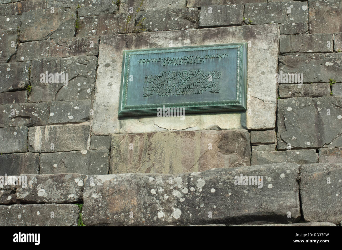 Memorial to Rockefeller Foundation donation establishing Great Smoky ...