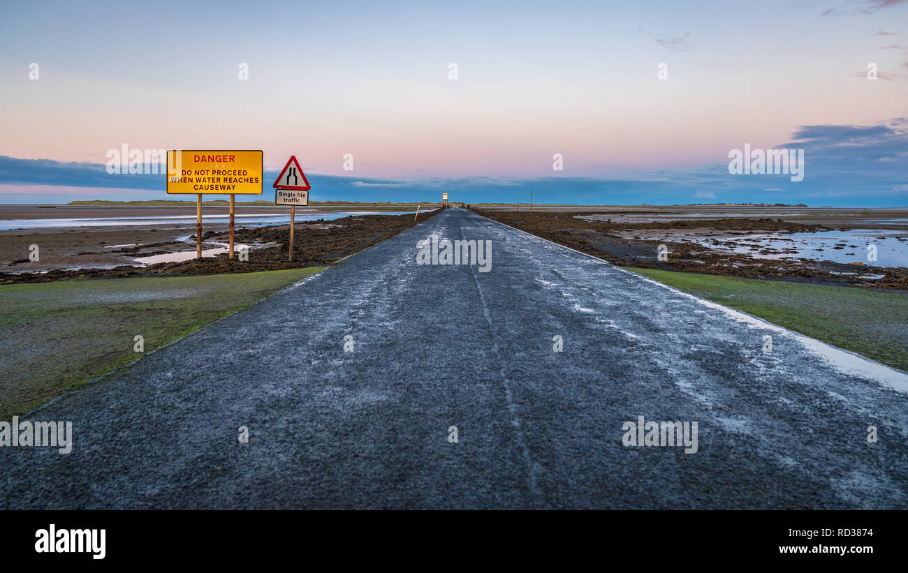 Sign: Single File Traffic, Danger do not proceed when water reaches ...