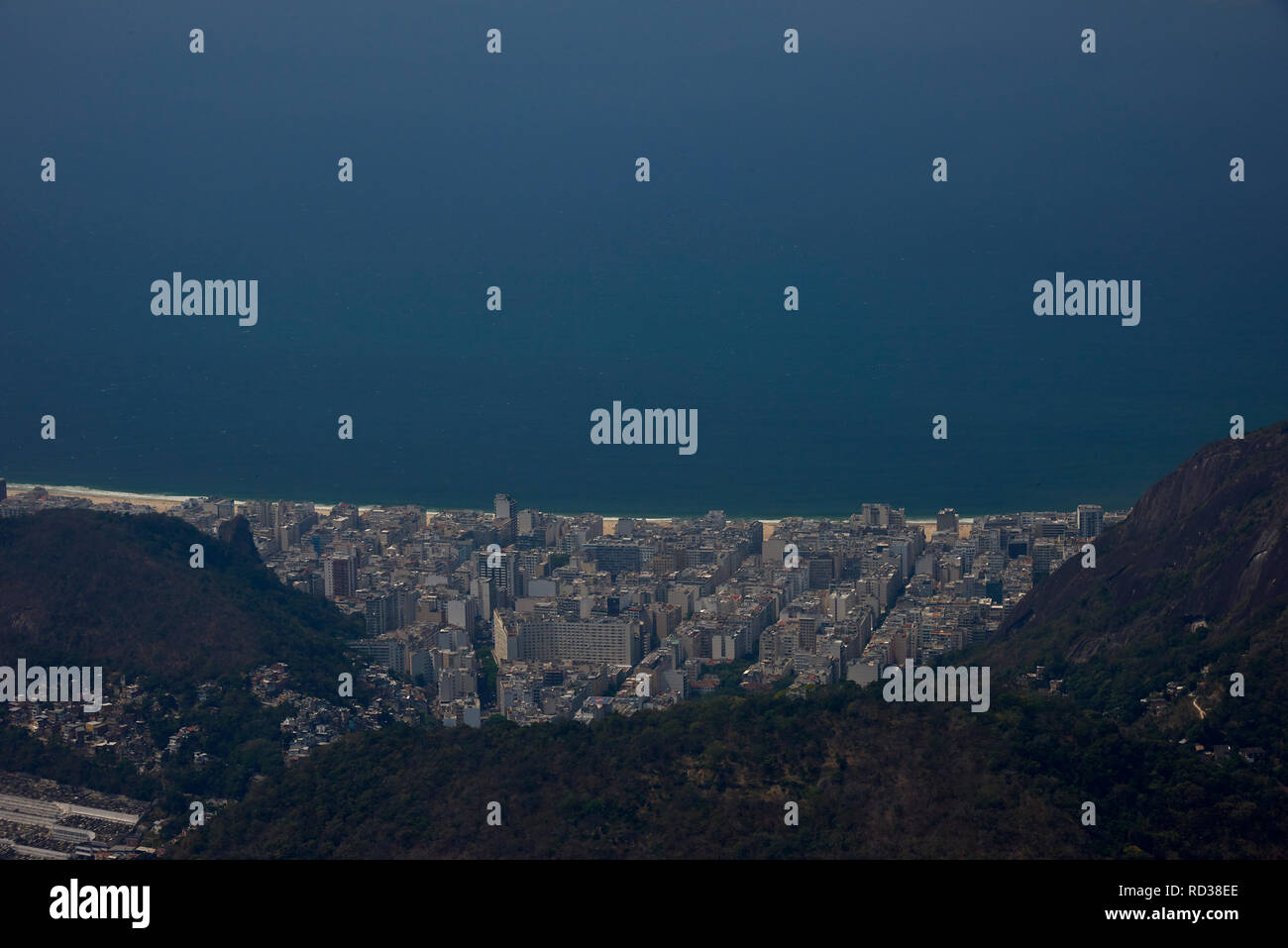 Amazing view from the Christ the Redeemer statue of the city of Rio de ...