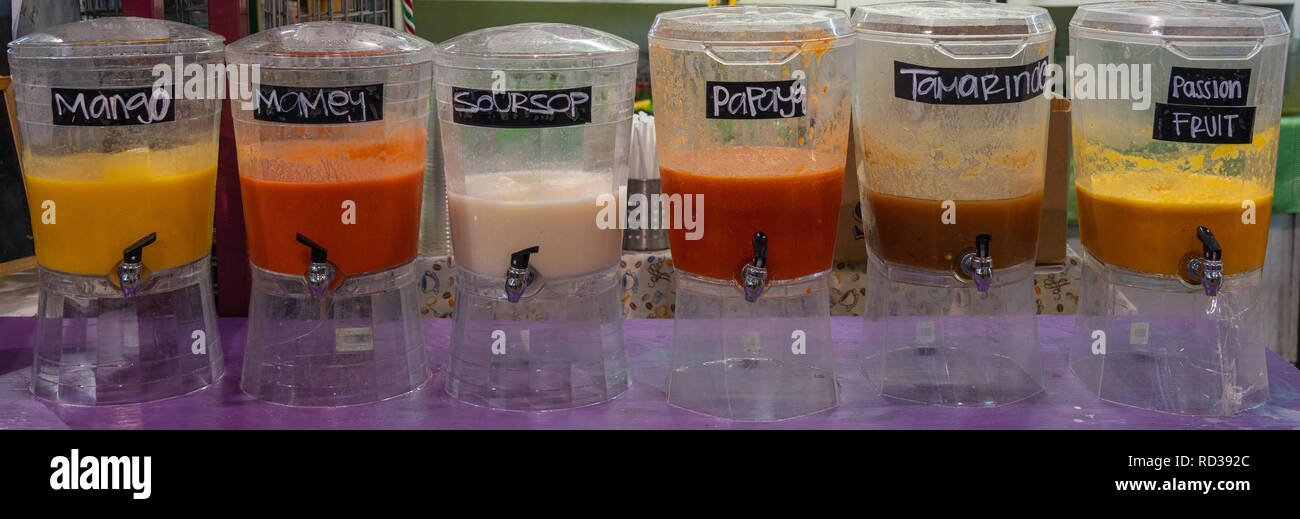 fresh and healthy beverage bar Stock Photo - Alamy