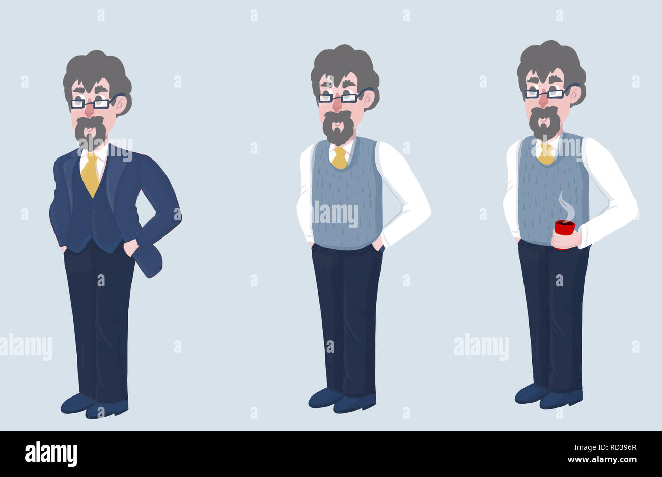 a beautiful Professor teaches drawing. illustration Stock Photo - Alamy