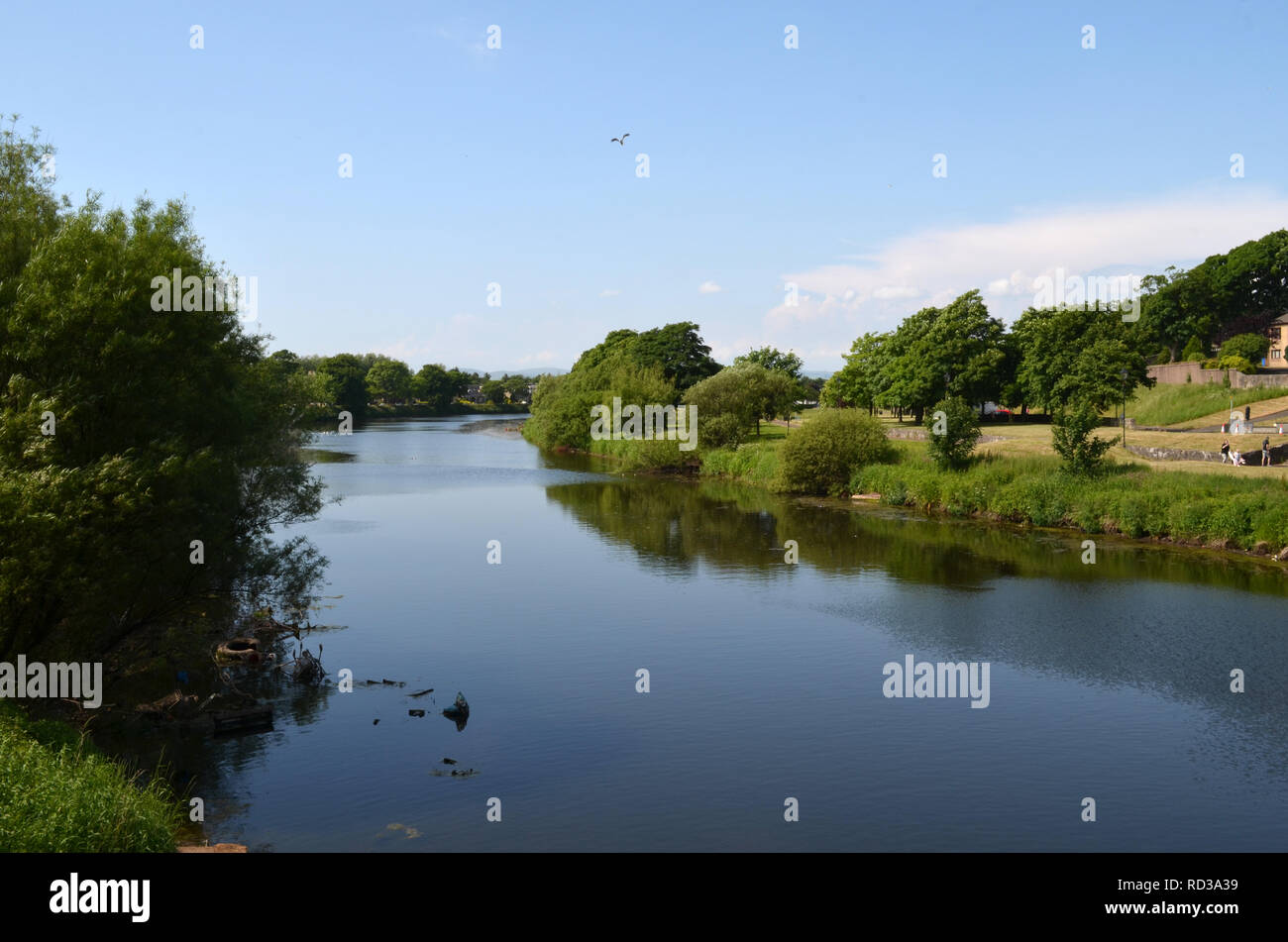 The River Irvine is a river that flows through Southwest Scotland Stock ...