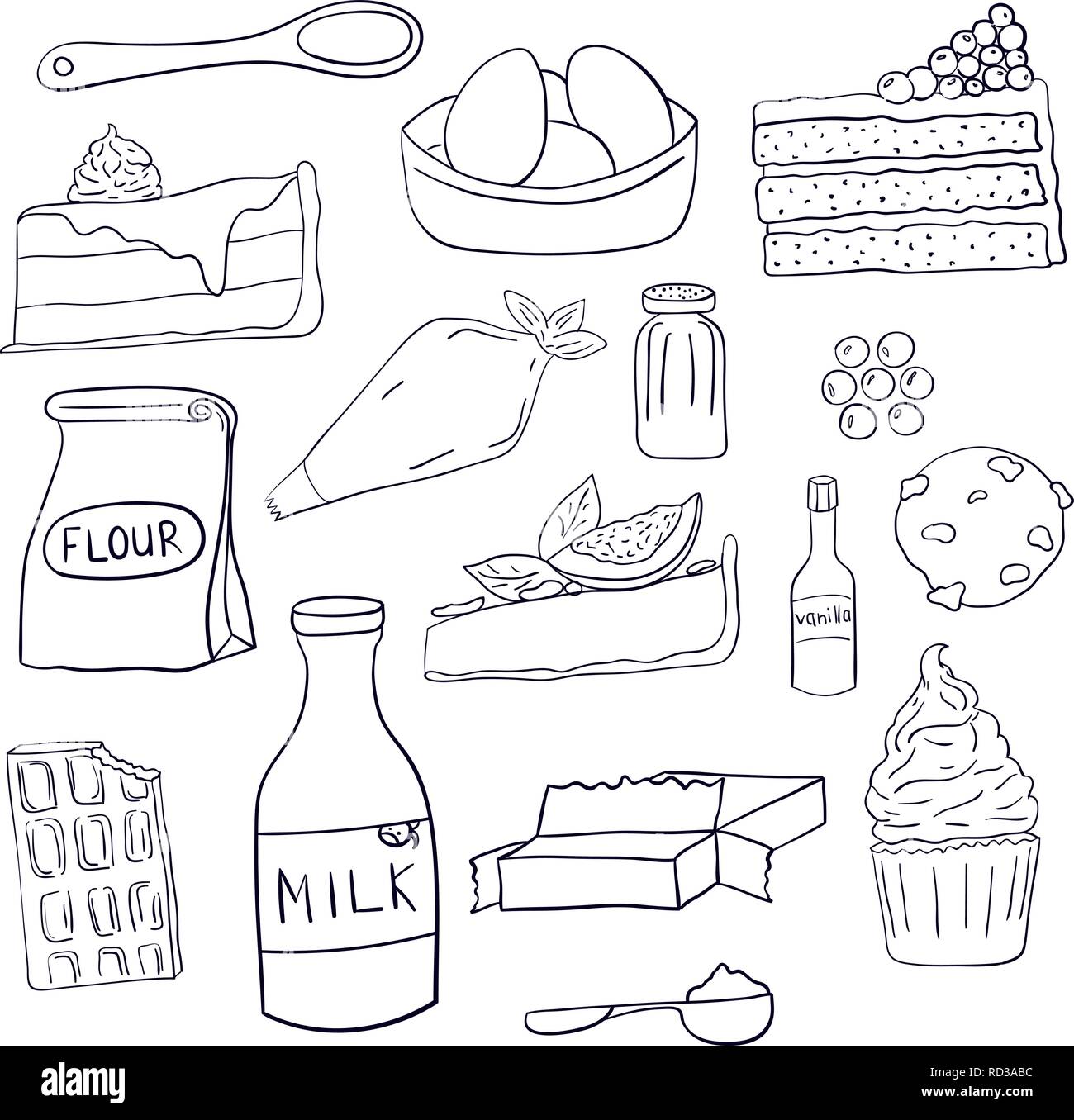 Measuring ingredients Stock Vector Images - Alamy