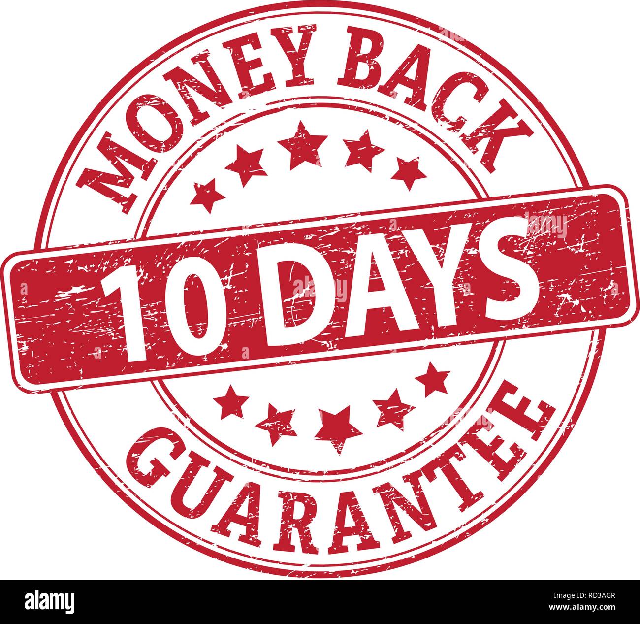 red rubber web stamp with stars on white background Stock Vector Image ...