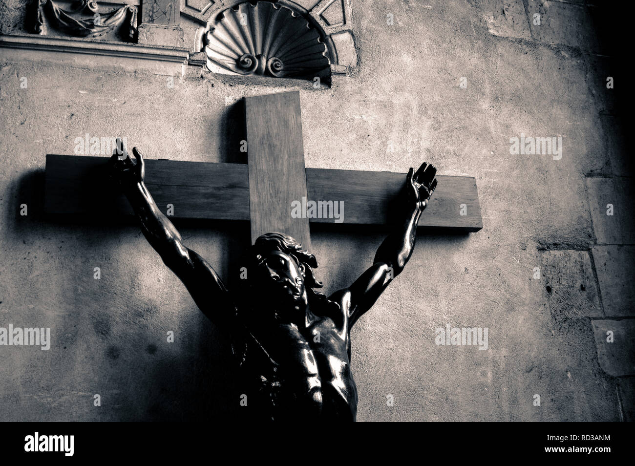 The crucifixion of Jesus Christ as a symbol of God's love Stock Photo ...