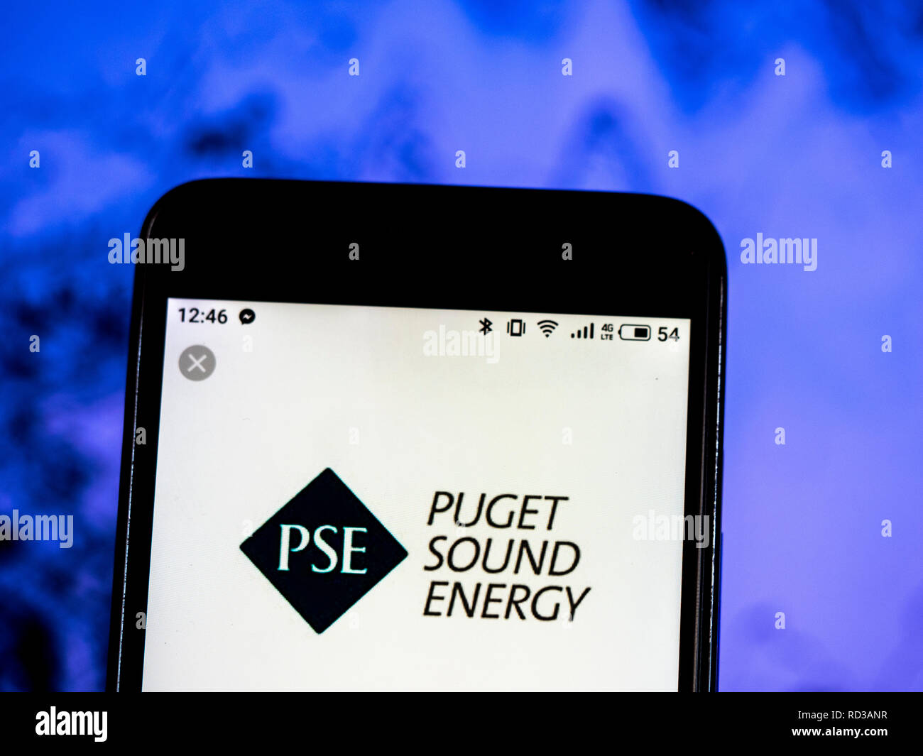 Puget Sound Energy company logo seen displayed on smart phone Stock ...