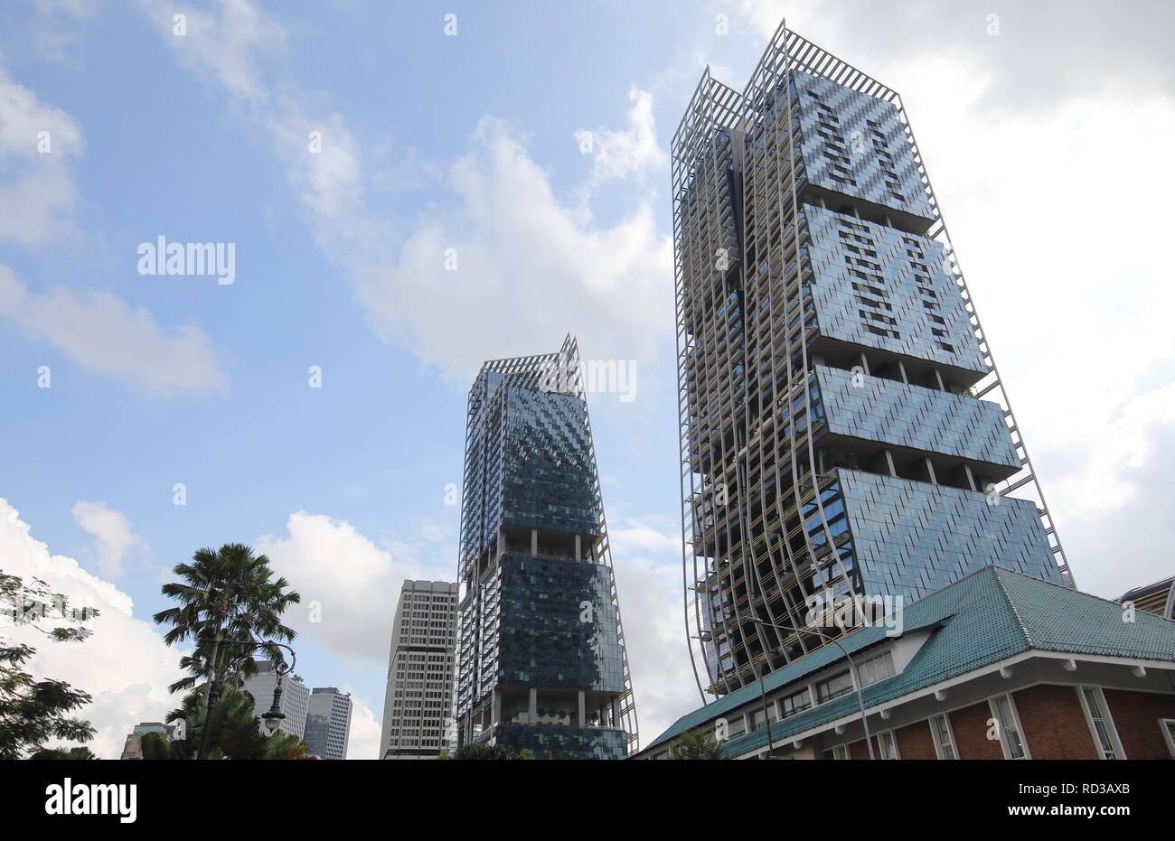 Modern architecture of JW Marriott Hotel in Singapore Stock Photo - Alamy