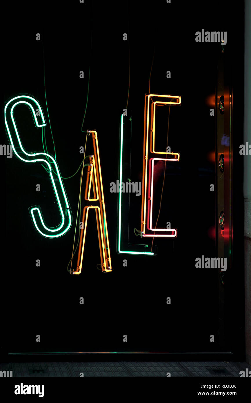 Retail neons hi-res stock photography and images - Alamy