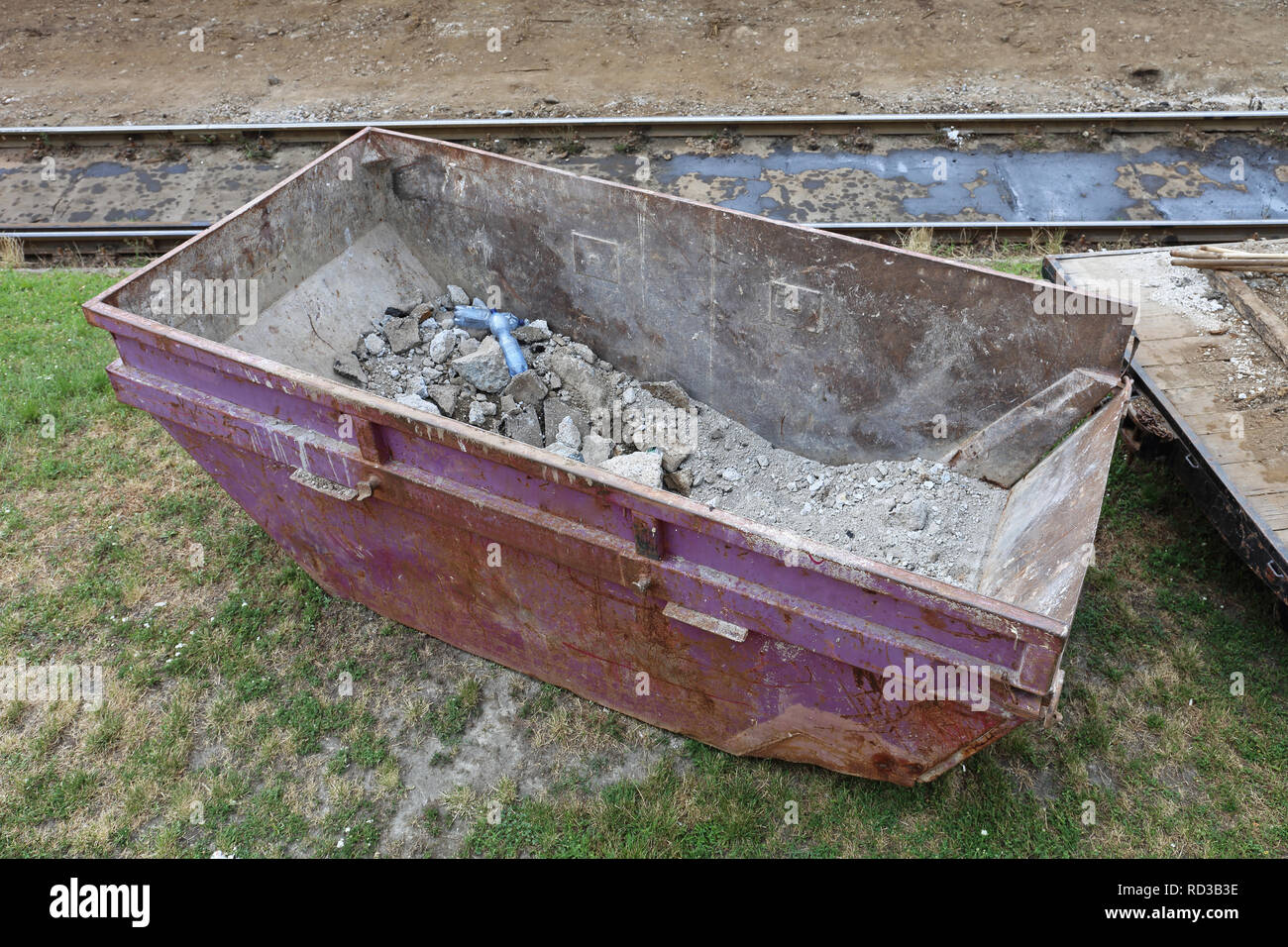 Skip Dump Container For Industrial Waste Collection Stock Photo - Alamy