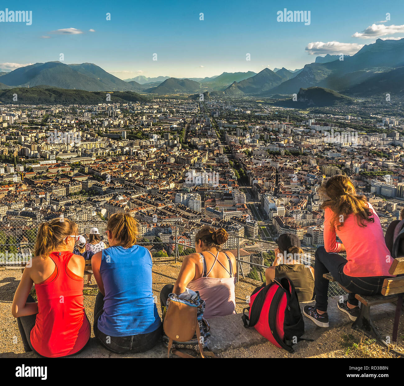 Relaxing above Gap Hautes-Alpes France Stock Photo - Alamy