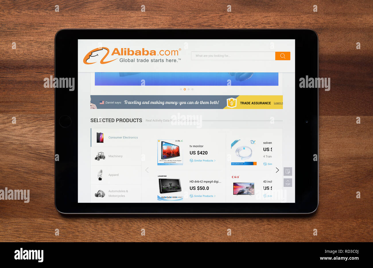 Alibaba com screen hi-res stock photography and images - Alamy