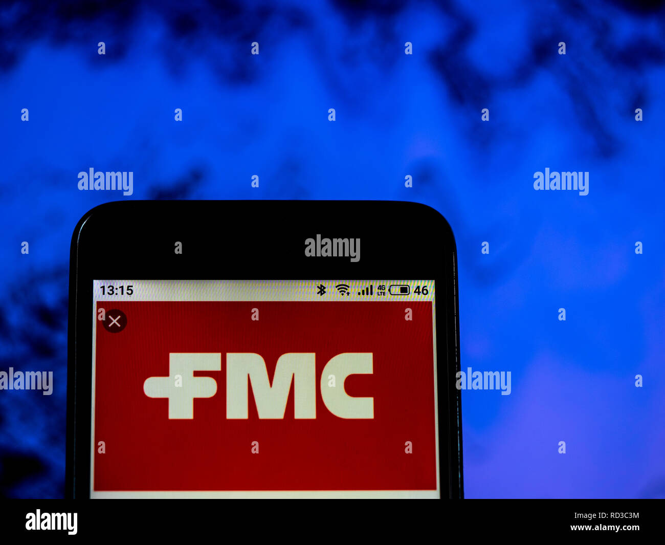 FMC Corporation Chemical manufacturing company logo seen displayed on ...