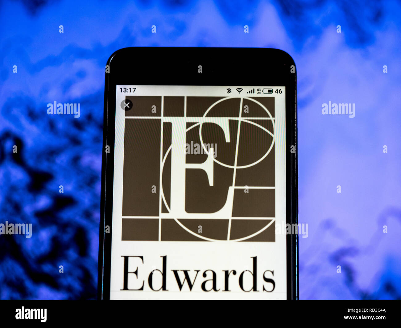 Edwards Lifesciences Medical device company logo seen displayed on ...