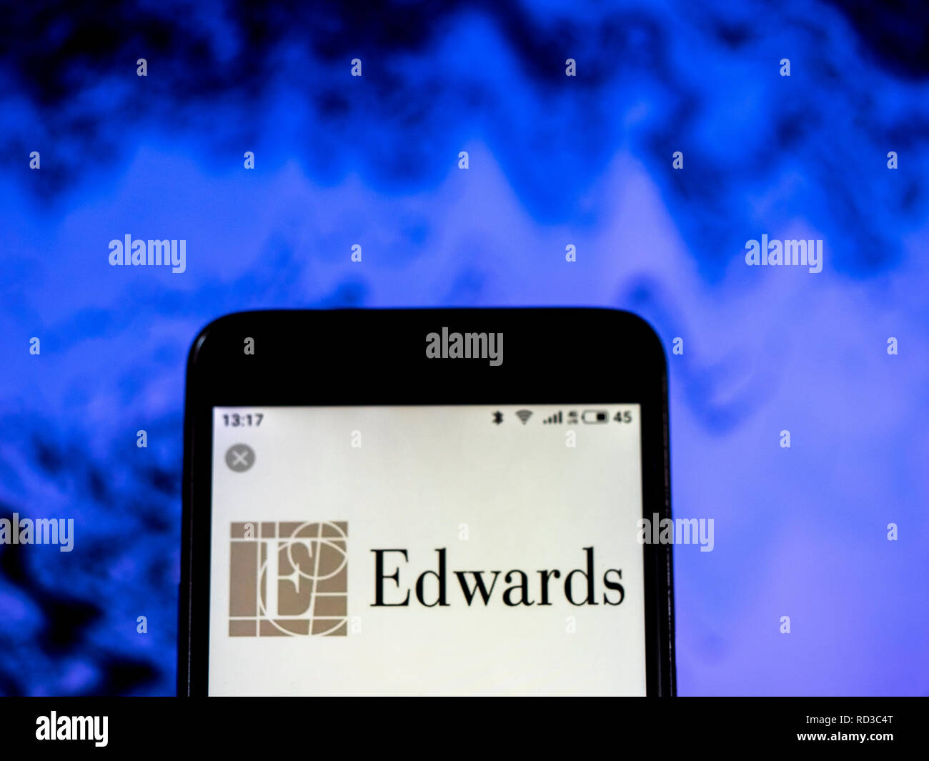 Edwards Lifesciences Medical device company logo seen displayed on ...