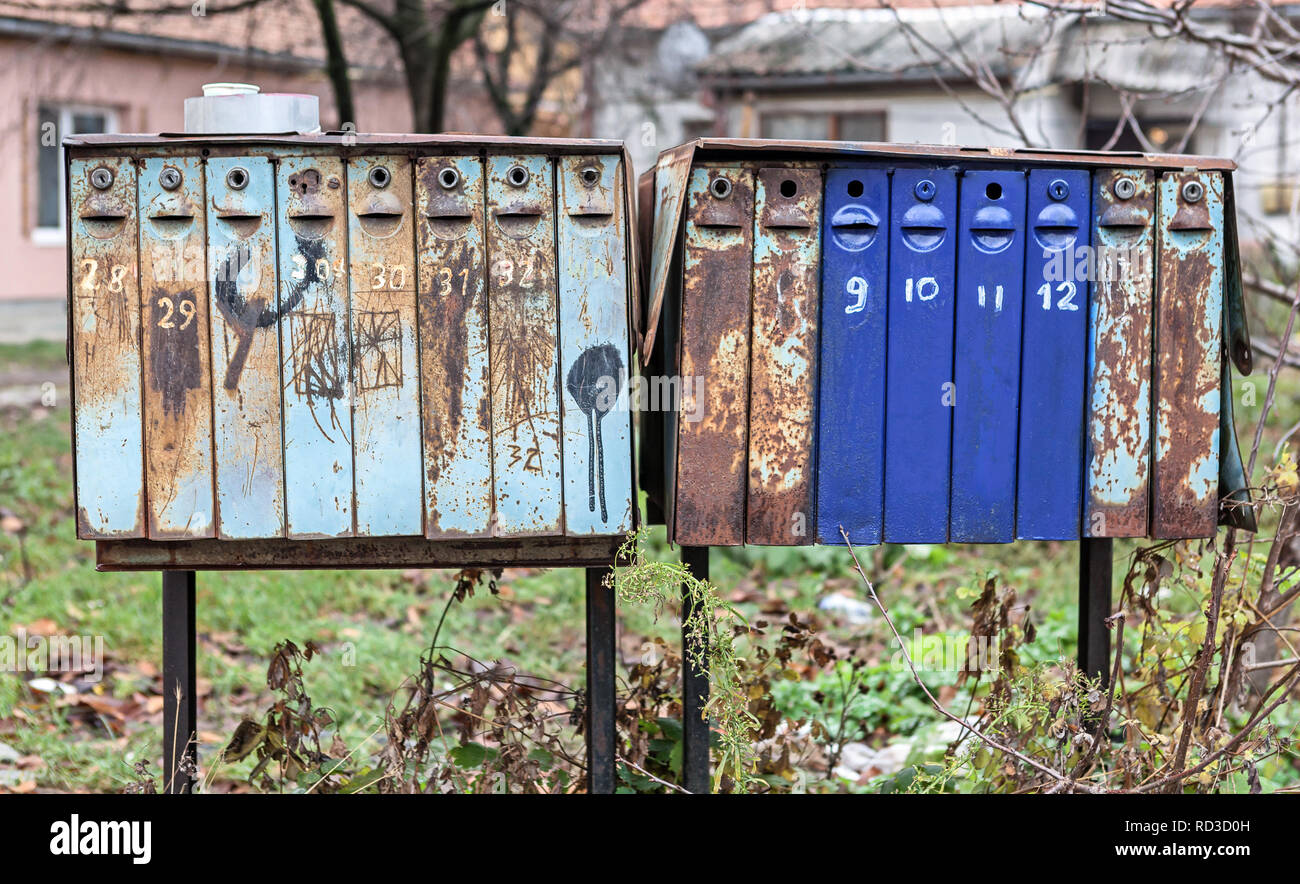 Old vintage mail boxes hi-res stock photography and images - Alamy