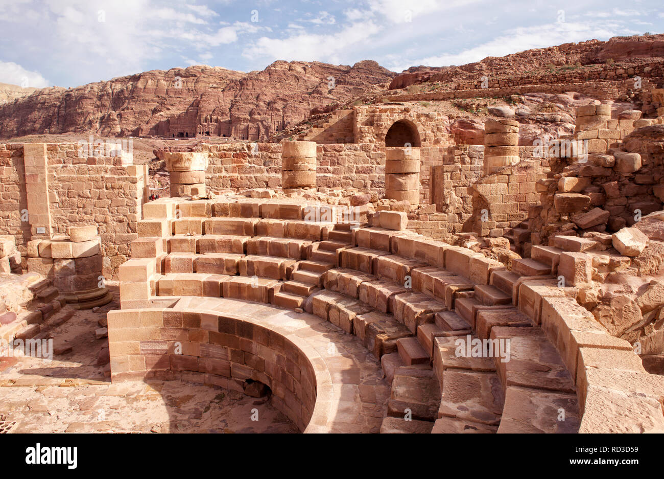 The Great Temple, Petra, Wadi Musa, Jordan Stock Photo - Alamy