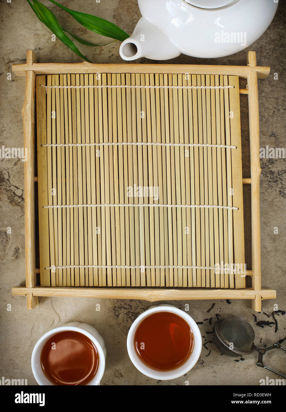Tray of tea overhead view hi-res stock photography and images - Alamy