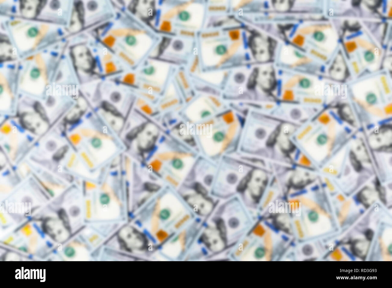 Blurred background with Stack of one hundred dollar bills. Blur Stack ...