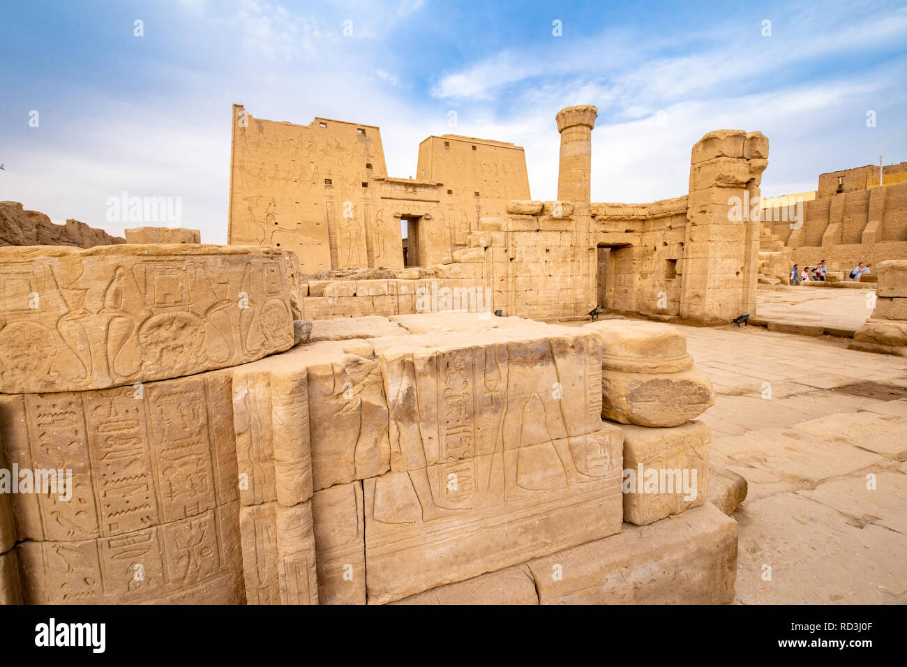 Horus Temple ruins in Edfu Egypt Stock Photo - Alamy