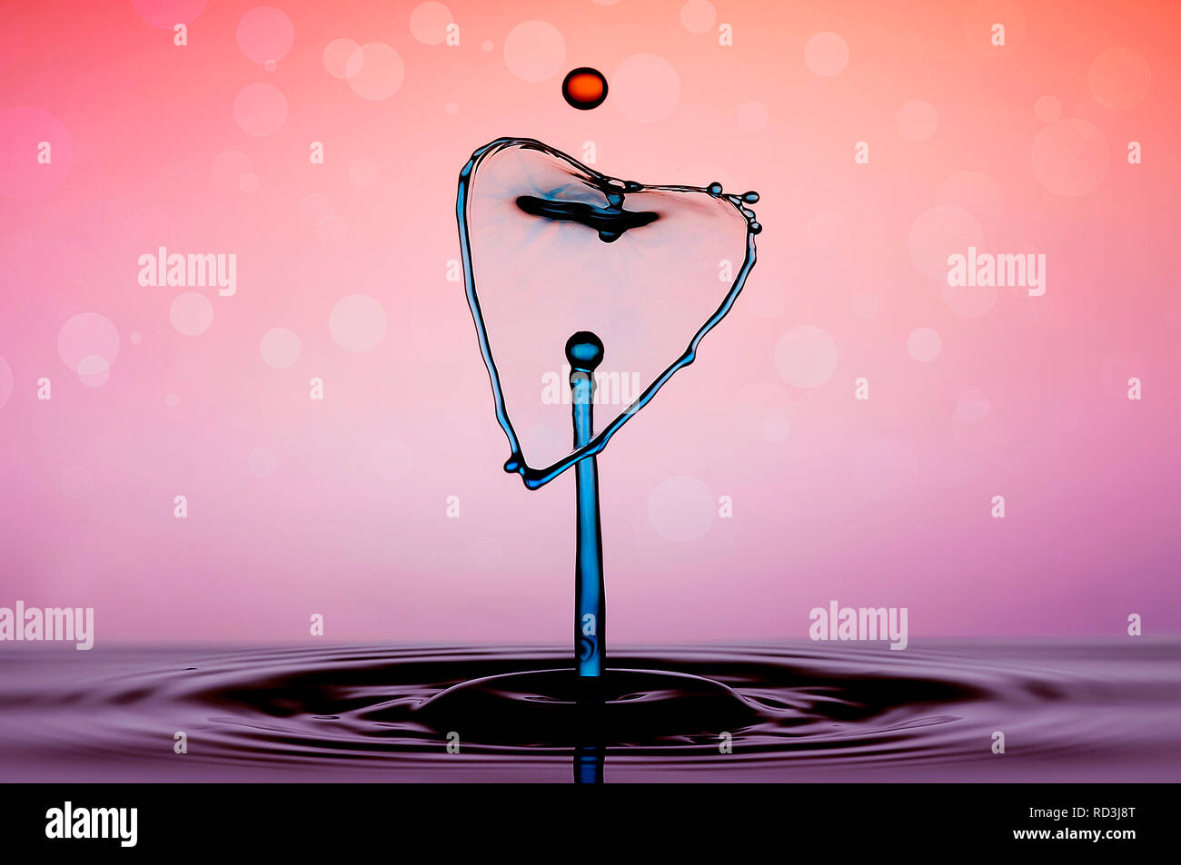 Water droplets in a heart shape Stock Photo - Alamy