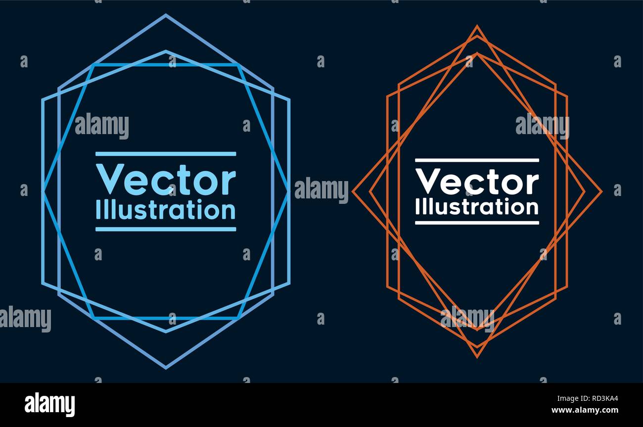 business card with lines and figures vector illustration design Stock ...