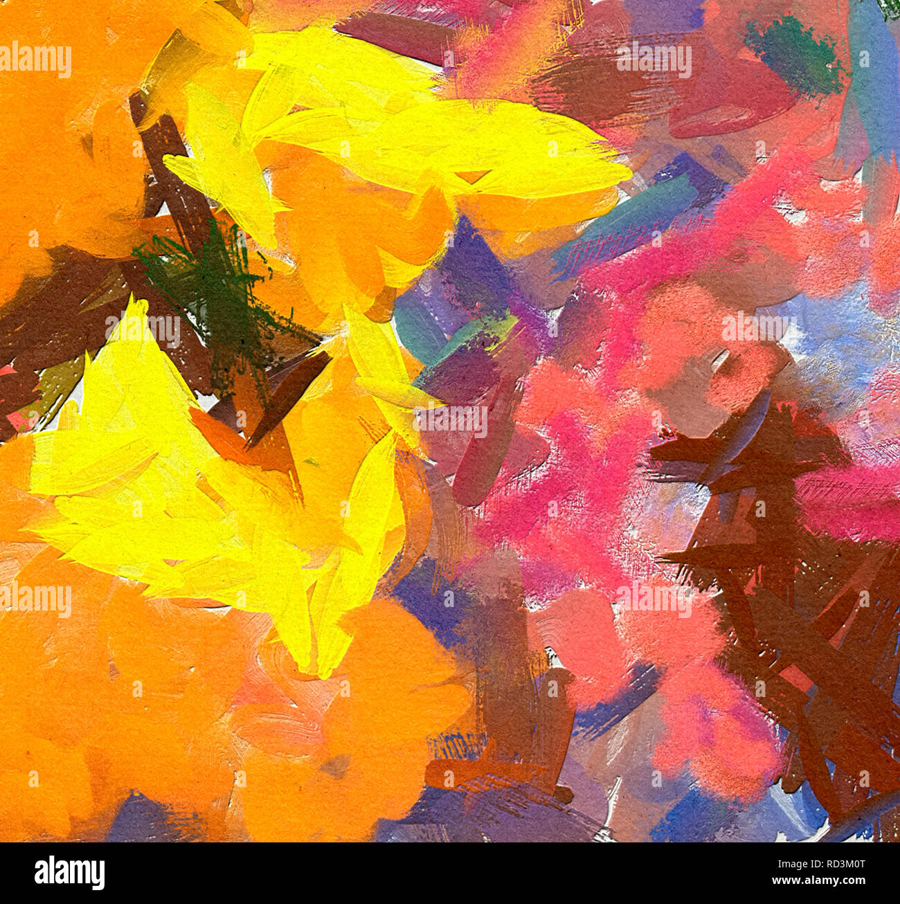 Digital art abstract pattern. Hand drawing modern style art print ...