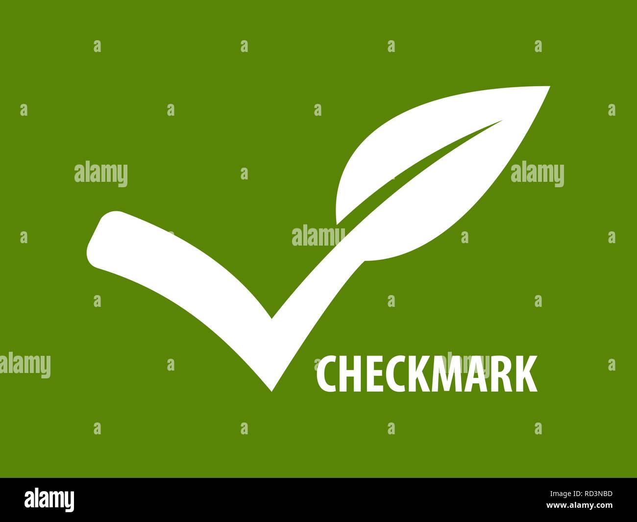 Eco check mark design hi-res stock photography and images - Alamy