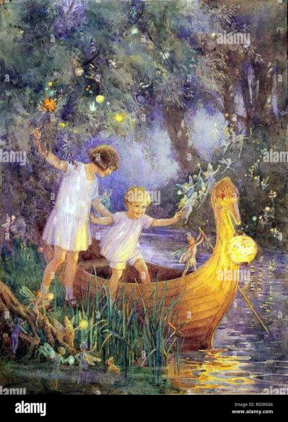 Beautiful vintage nature illustration Stock Photo - Alamy