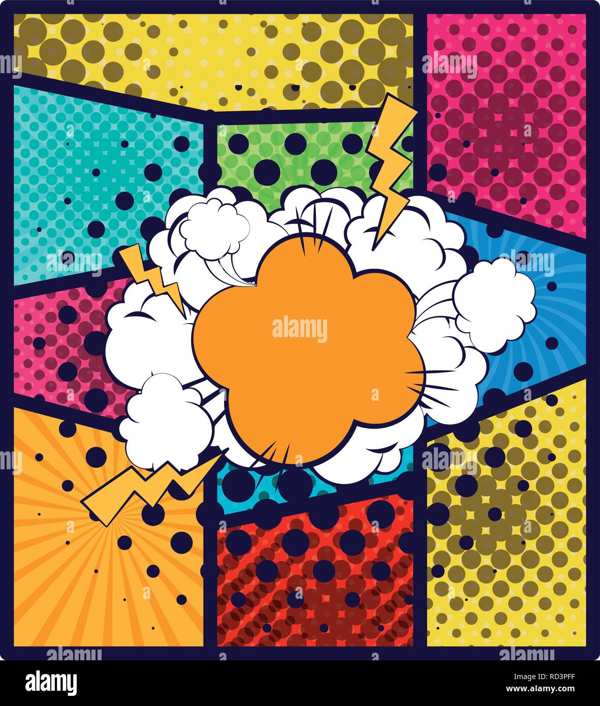 explosive comic pop art style vector illustration design Stock Vector ...
