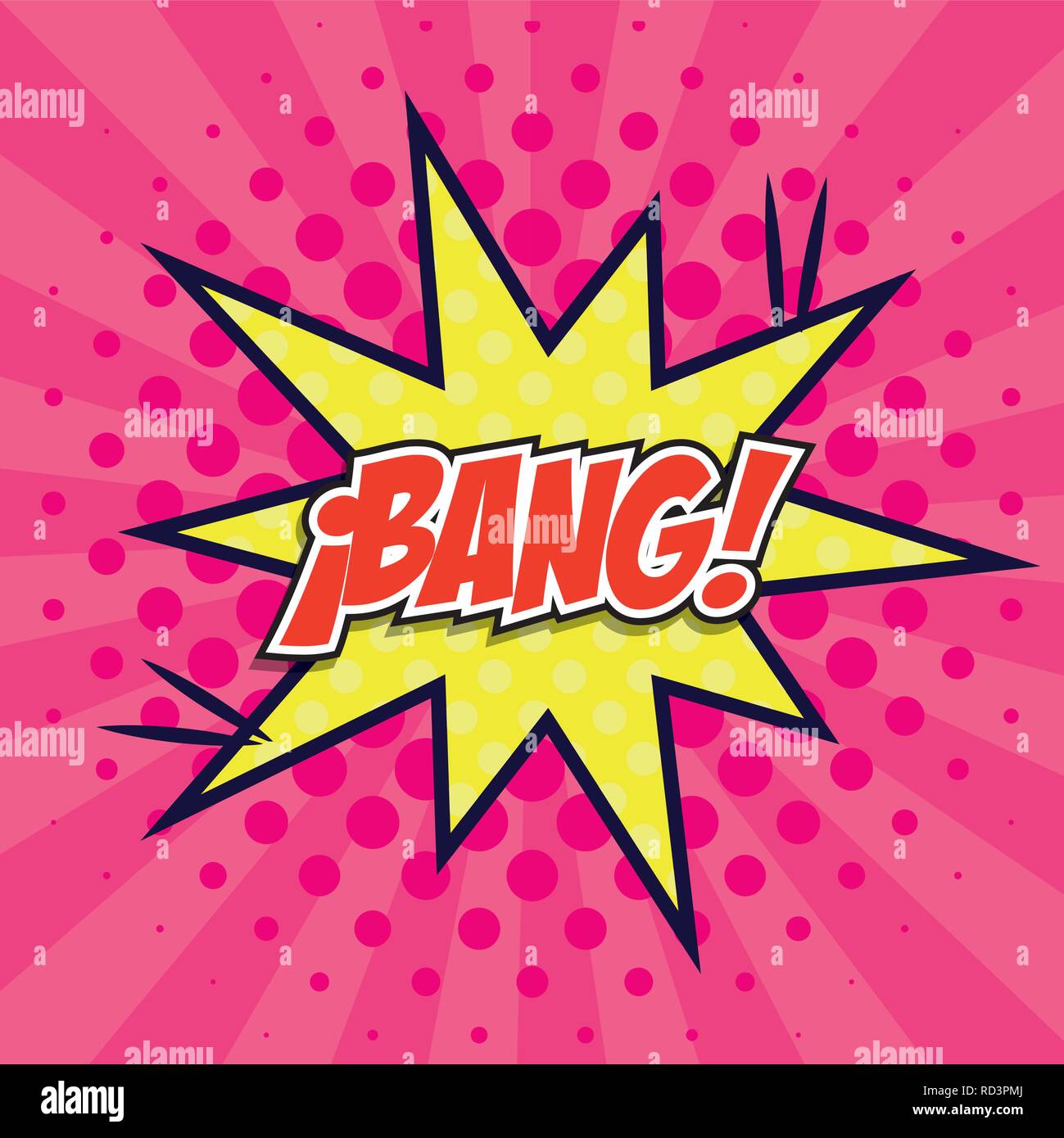 explosive comic with bang word pop art style vector illustration design ...