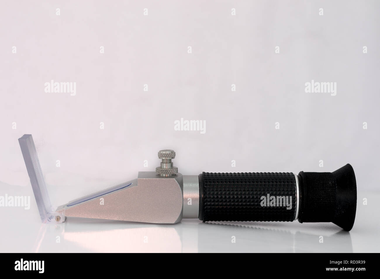 Black and silver refractometer isolated on white background Stock Photo ...