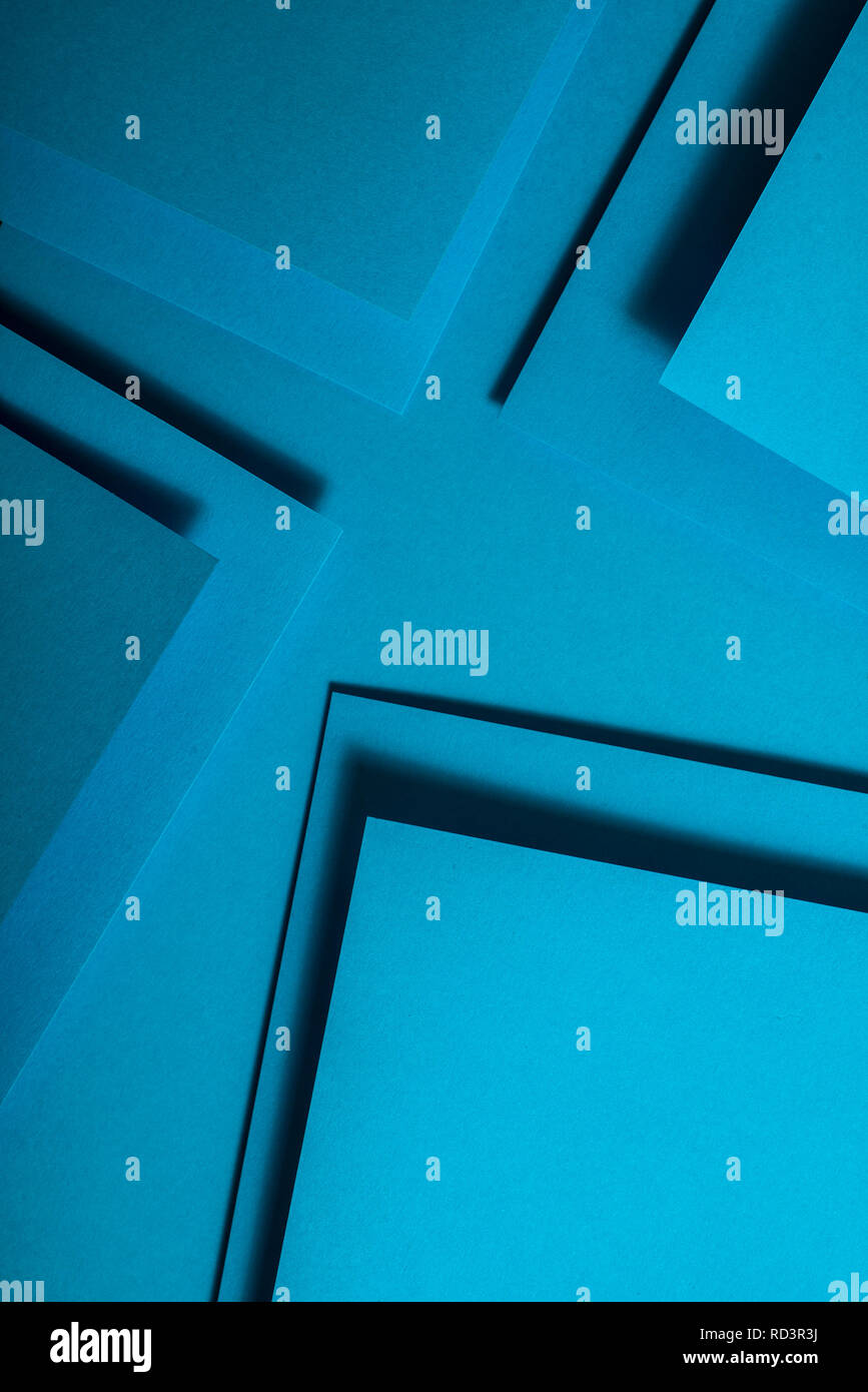 Blue paper material design. Geometric unicolour shapes. Wallpaper ...