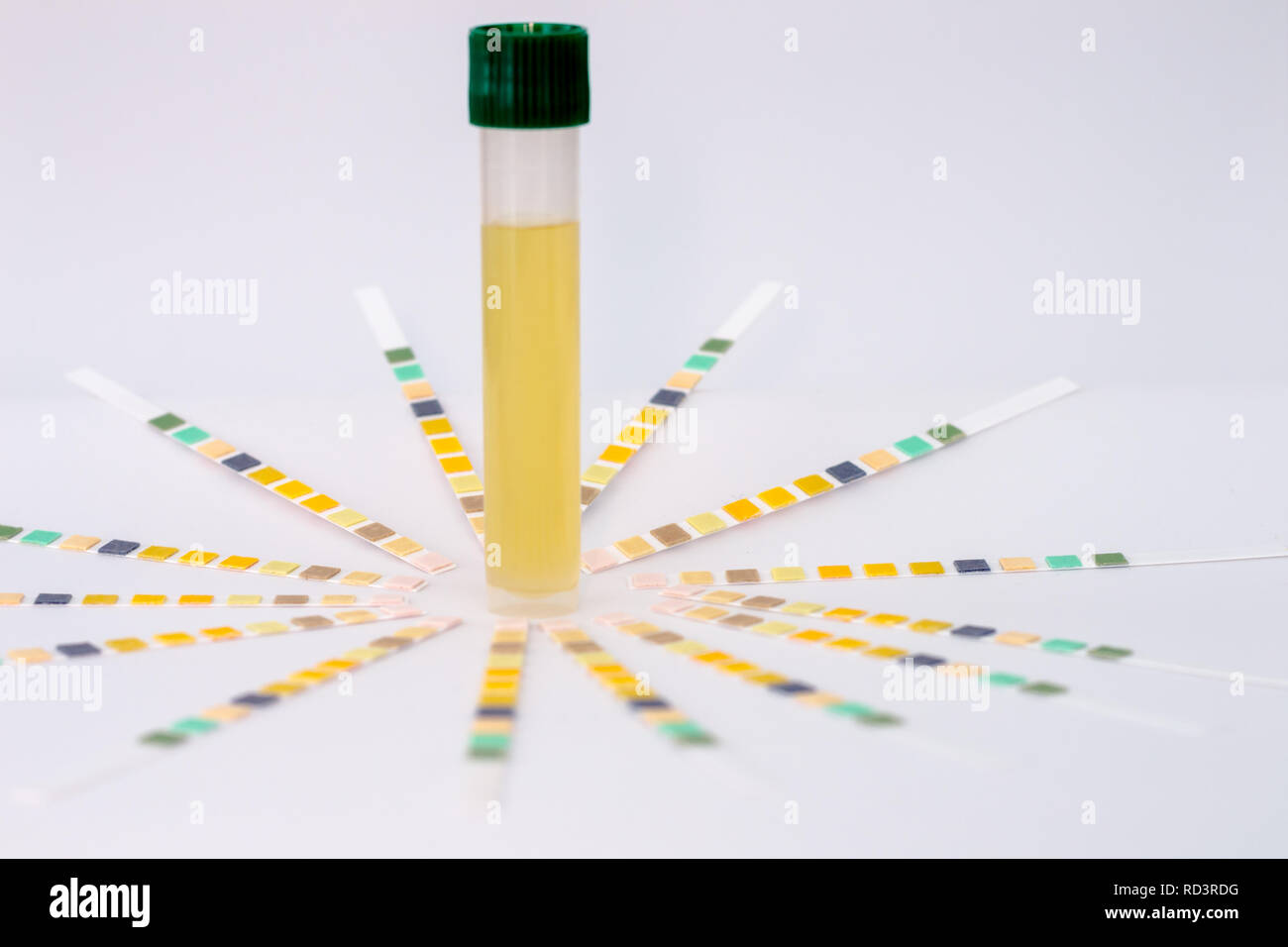 Quick tests for urine samples, detecting infection Stock Photo - Alamy