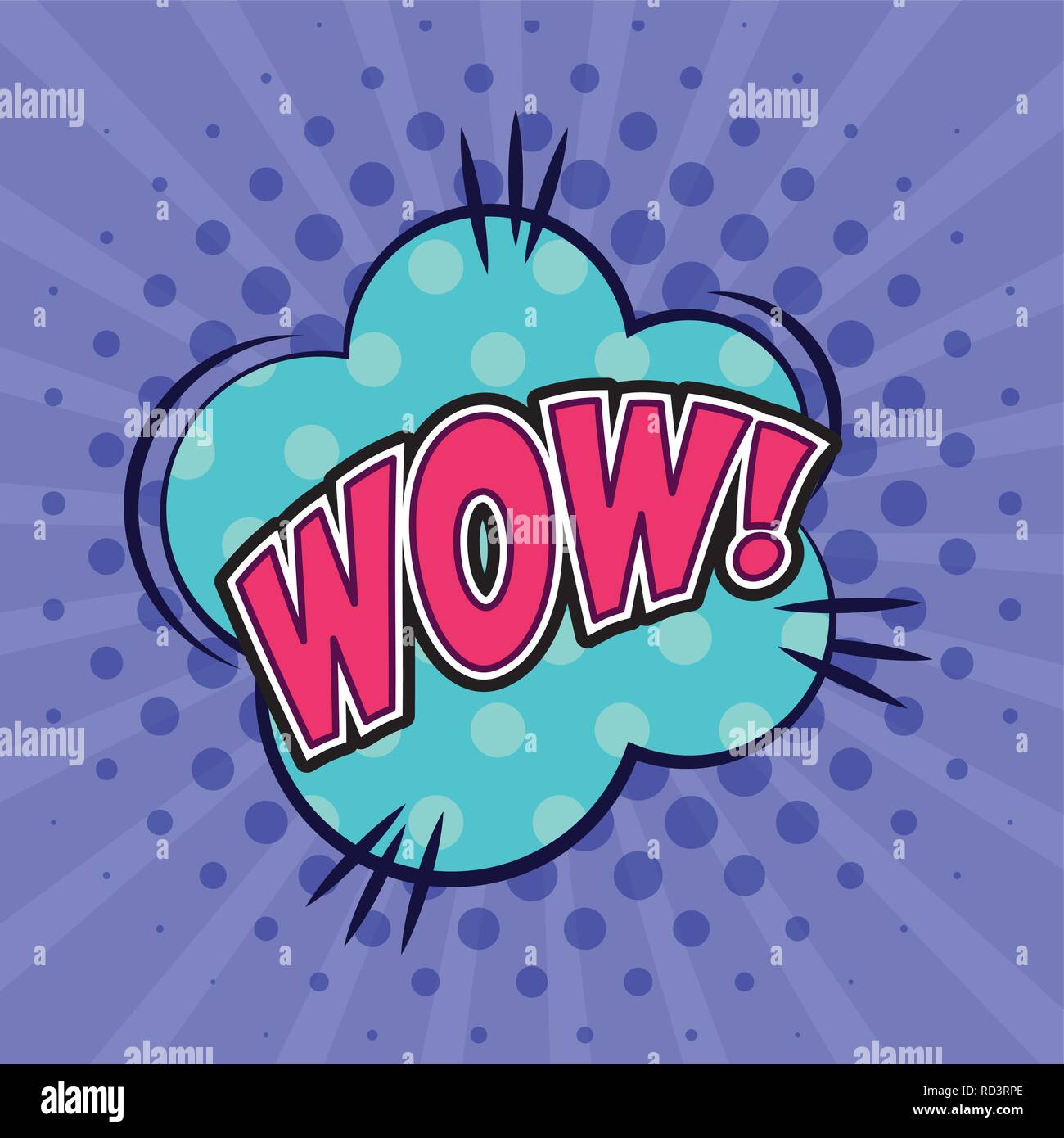 explosive comic with wow word pop art style vector illustration design ...