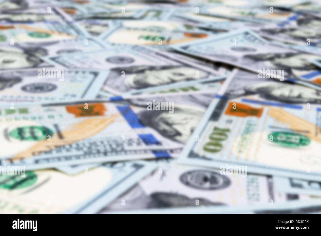 Blurred background with Stack of one hundred dollar bills. Blur Stack ...